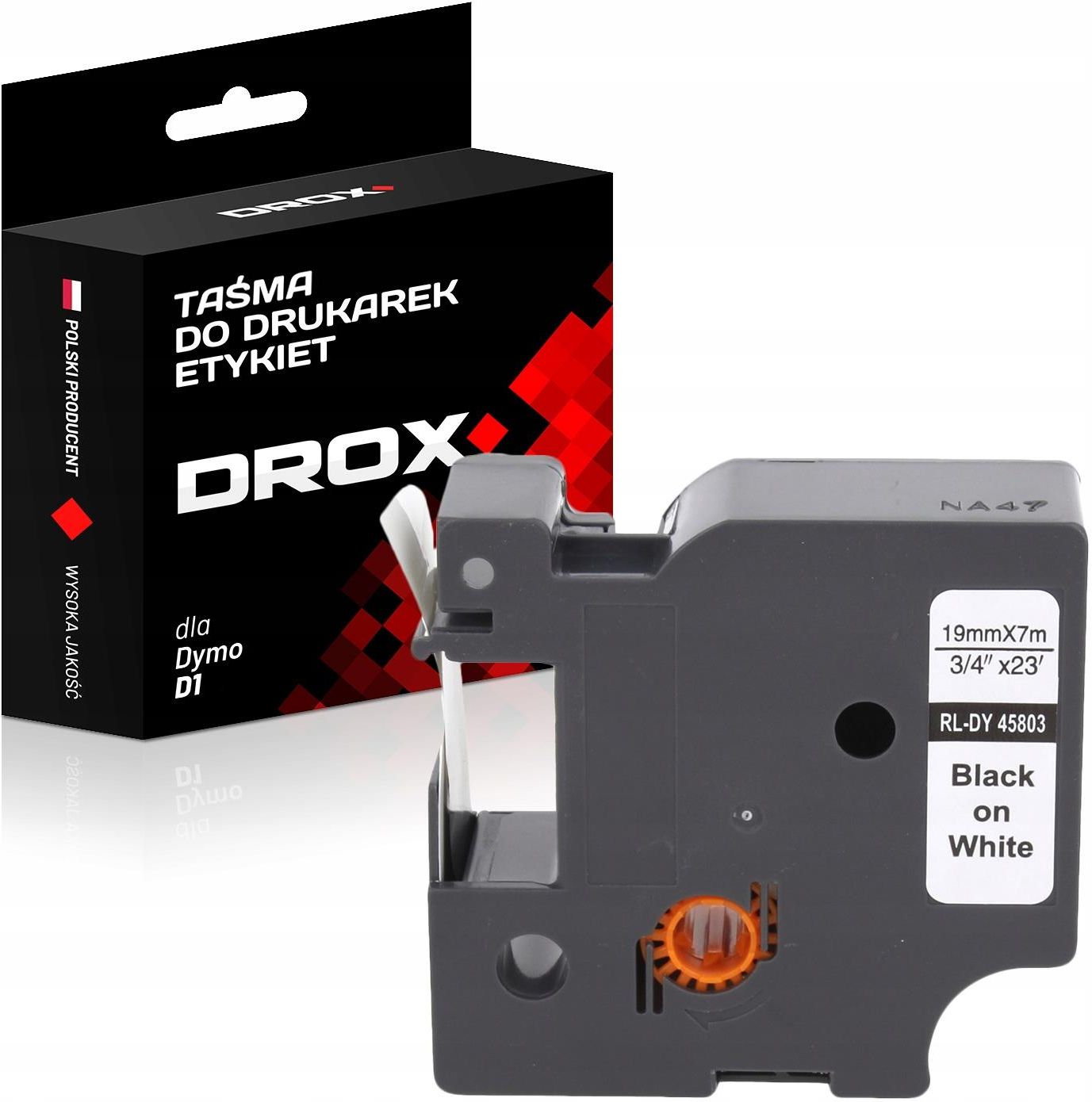 Drox Taśma Do Etykiet Dymo 45803 19Mm/7M Biała Czarny - Ceny i opinie ...