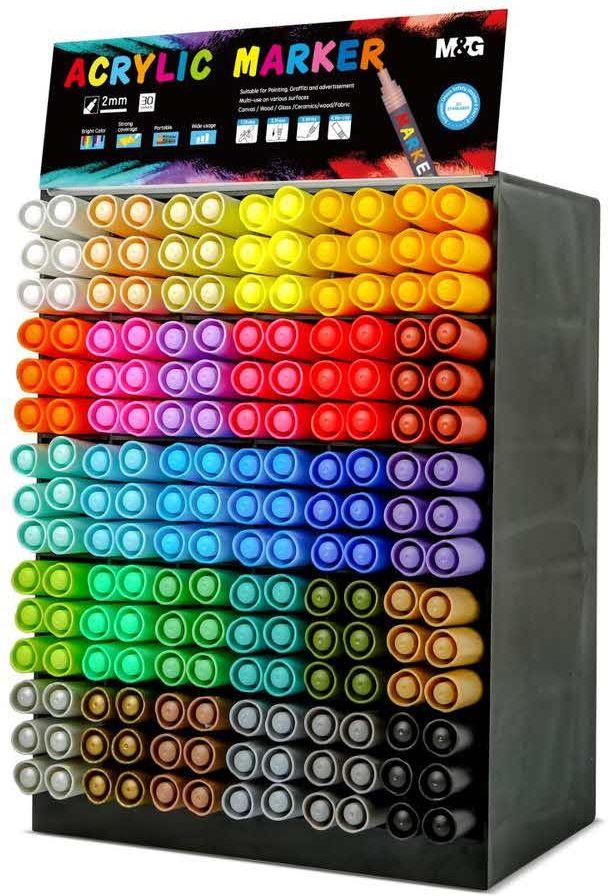 M&G Display Marker Akrylowy 1-4 Mm Mix 30 ów 180 Szt. Mg Zpln6571 D180 ...