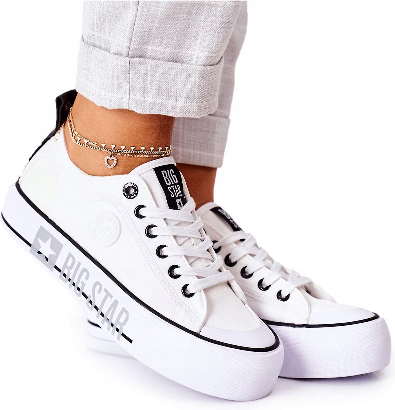 Trampki Big Star Platforma II274021 Białe 36 - Ceny i opinie - Ceneo.pl