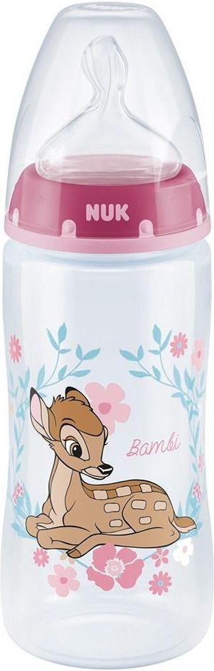 NUK First Choice+ Disney Classics Bambi ze wskaźnikiem temperatury, smoczek silikonowy, 300ml ...