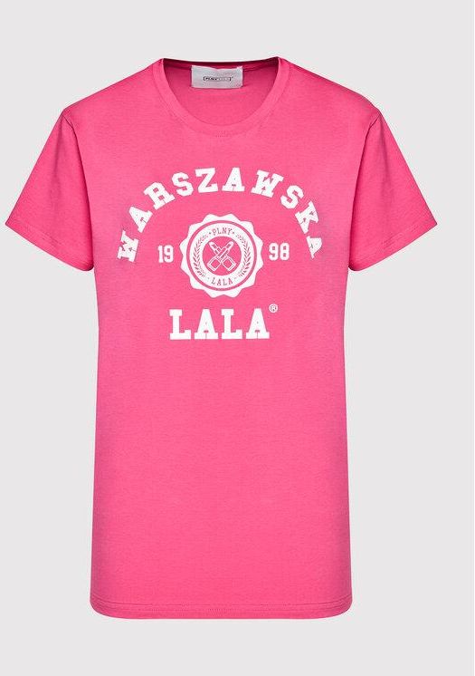 PLNY LALA T-Shirt Warszawska Lala PL-KO-CL-00273 Różowy Relaxed Fit ...