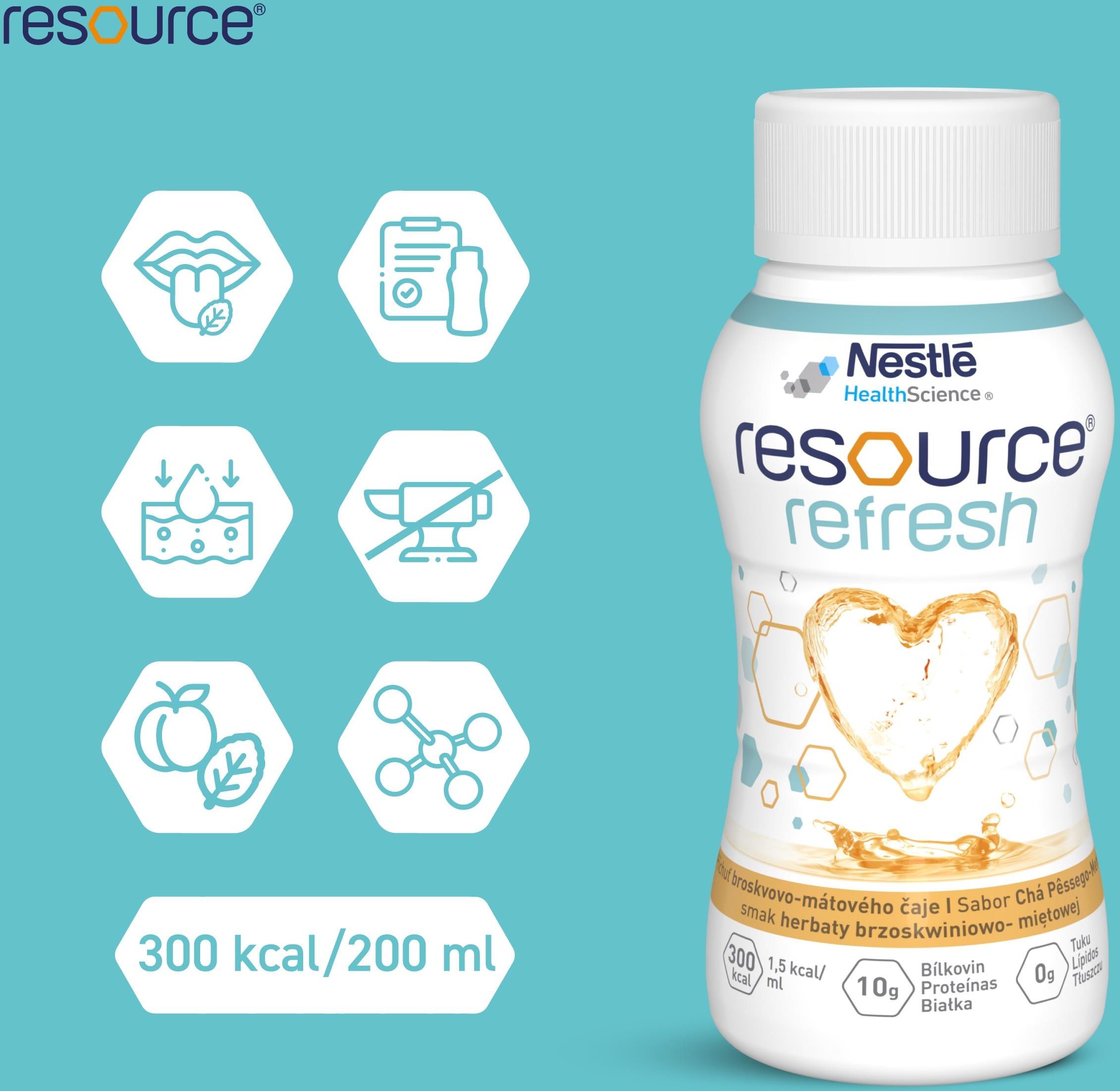Nestle Resource Refresh herbata brzoskwiniowo-miętowa 4x200ml - Opinie ...