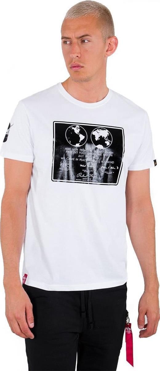 Alpha Industries Koszulka Męska Lunar Plaque Biała R. M (128513-09 ...