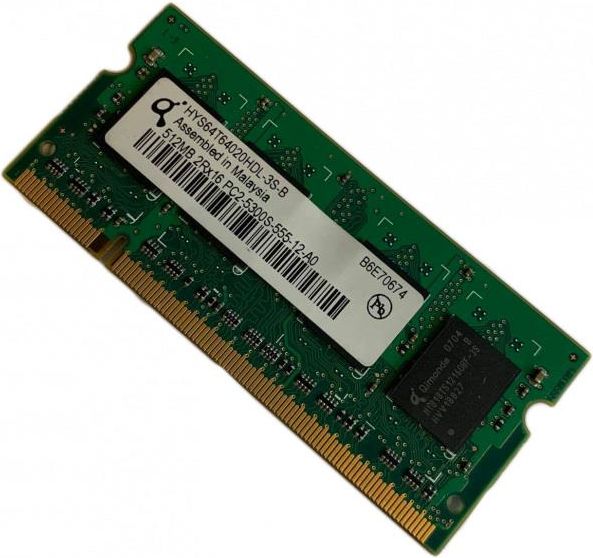 Podzespoły do laptopa OEM PAMIĘĆ RAM QIMONDA 512MB DDR2 - Opinie i ceny ...