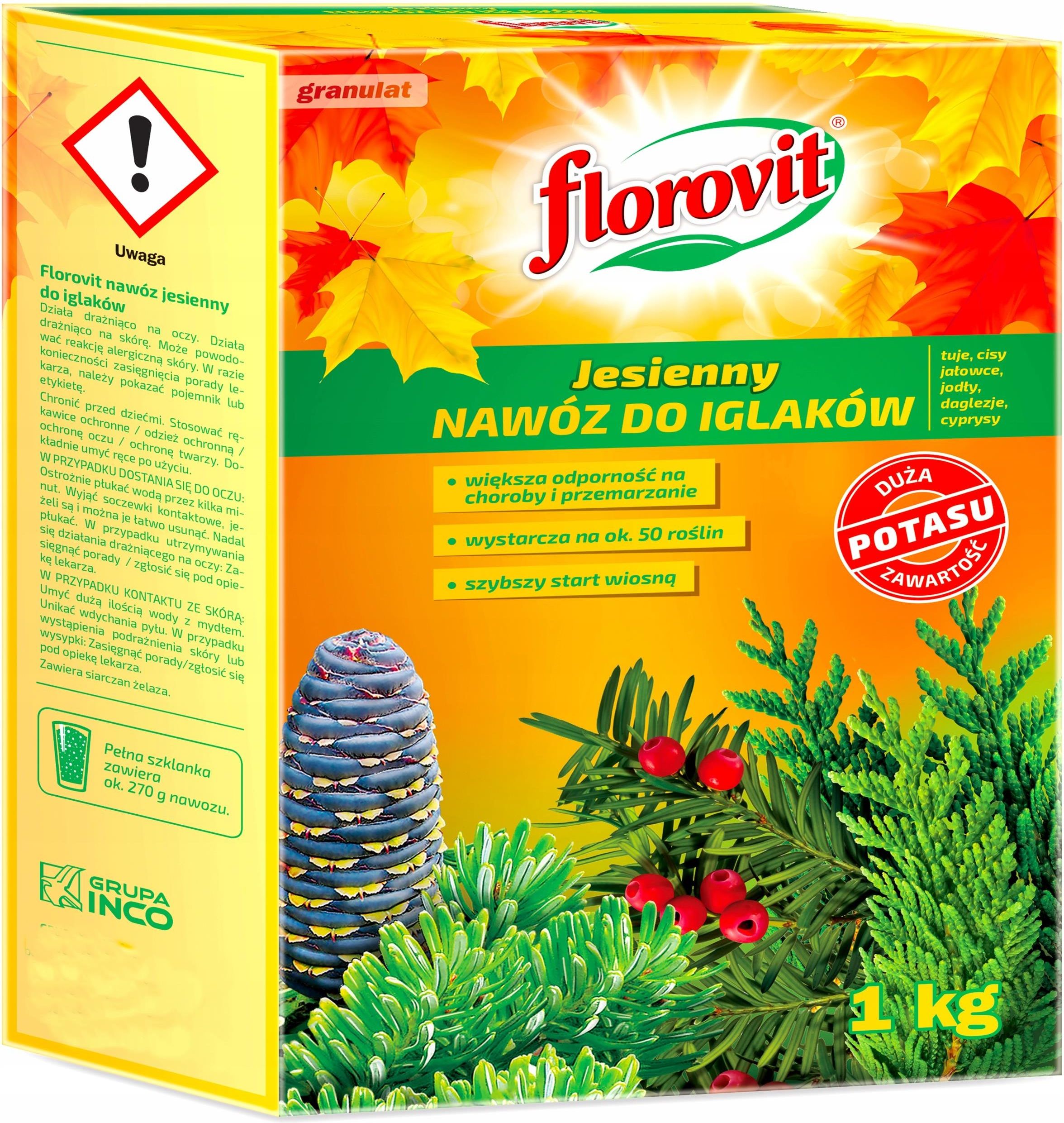 Nawóz Florovit Jesienny Nawóz Tuje Iglak Tui Cisy 1kg - Ceny i opinie - Ceneo.pl