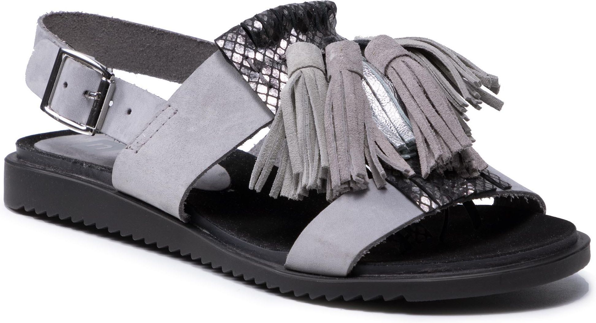 Sandały NESSI - 19569 Szary 11 - Ceny i opinie - Ceneo.pl