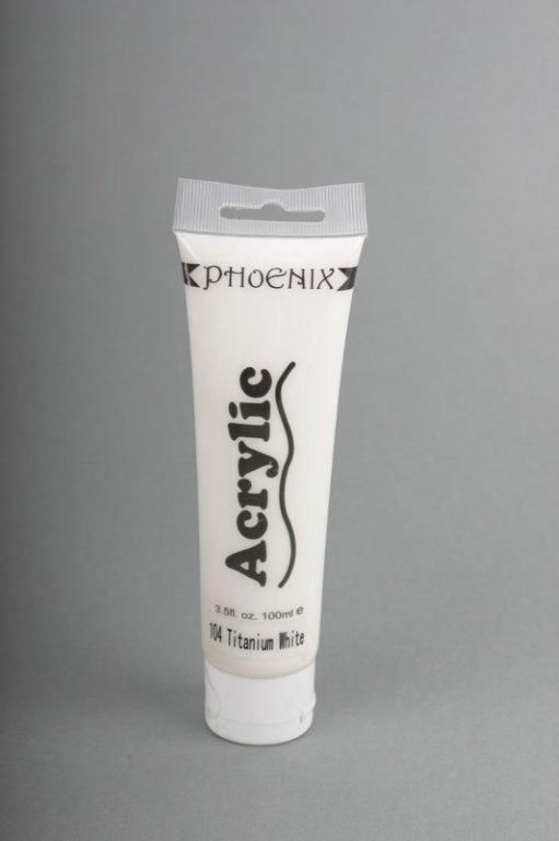 Phoenix 104 BIEL TYTANOWA - TITANIUM WHITE - farba akrylowa do ...
