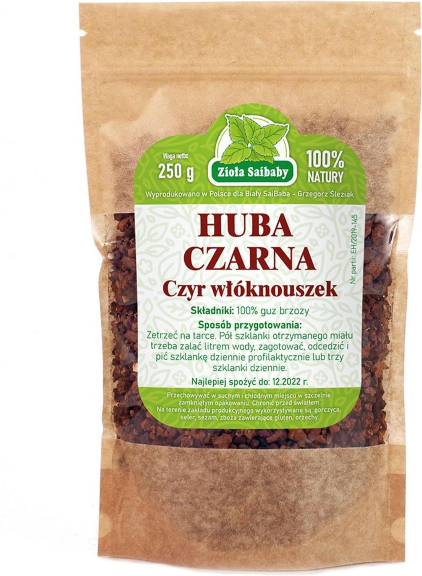 Biały Saibaba HUBA CZARNA grzyb Chaga BRZOZOWA 250g - Opinie i ceny na ...