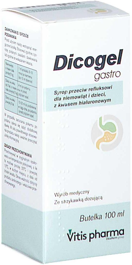 Vitis Pharma Dicogel Gastro Syrop - 100 Ml - Opinie i ceny na Ceneo.pl