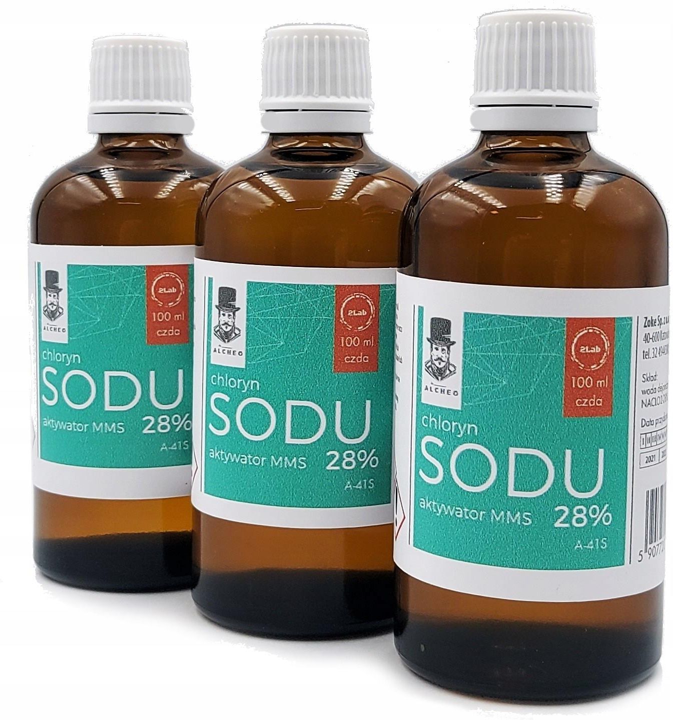 Chloryn Sodu 28% Naclo2. Dr Alcheo. 3X100 Ml - ceny i opinie - Ceneo.pl