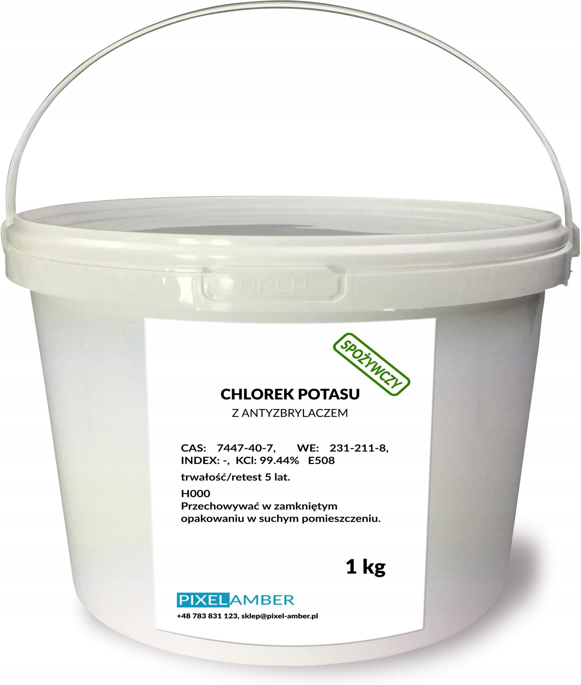 Pixel Amber Chlorek Potasu Z Antyzbrylaczem Spożywczy E508 1Kg - ceny i ...