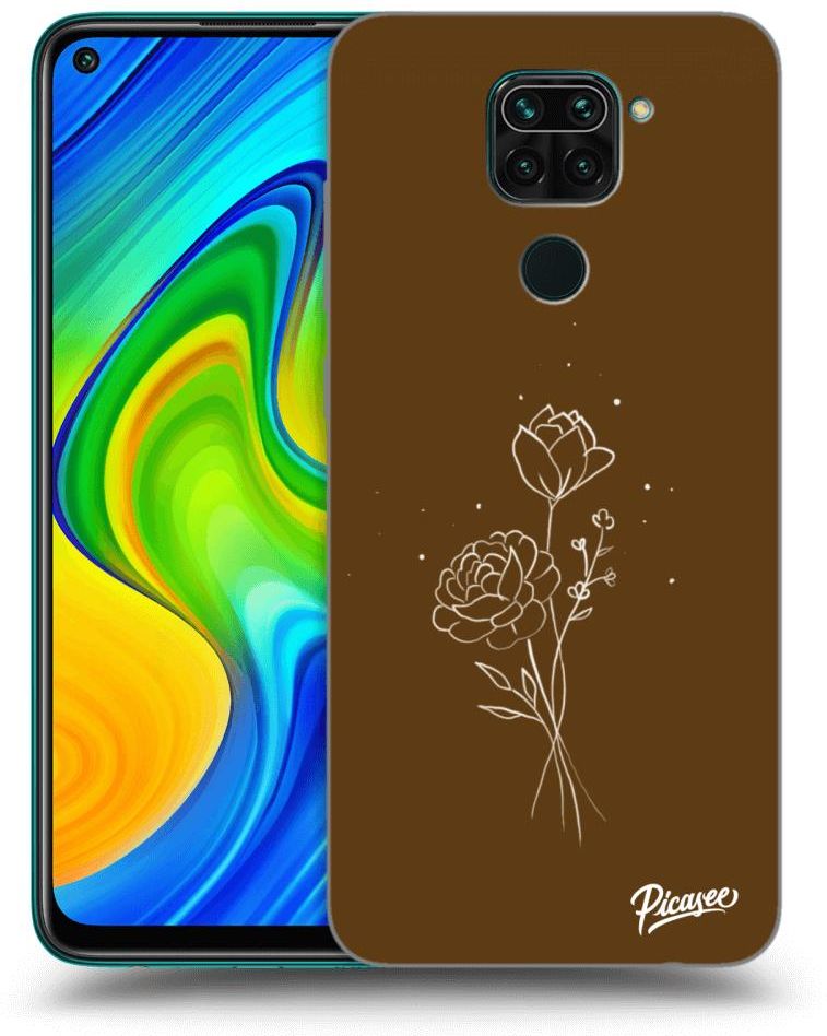 ULTIMATE CASE pro Xiaomi Redmi Note 9 - Brown flowers - Etui na telefon ...