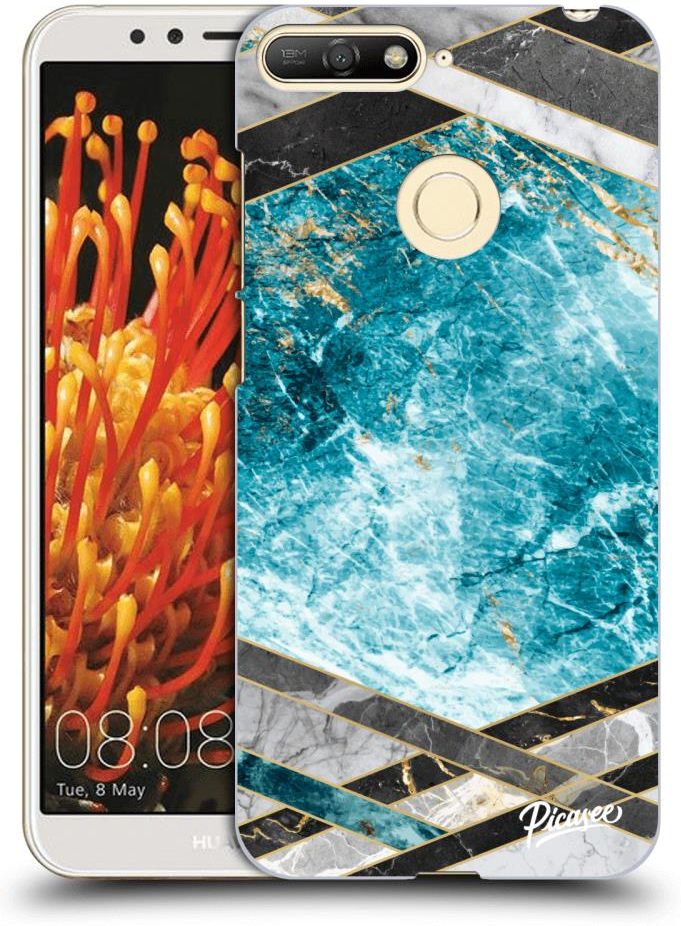 ULTIMATE CASE pro Huawei Y6 Prime 2018 - Blue geometry - Etui na ...