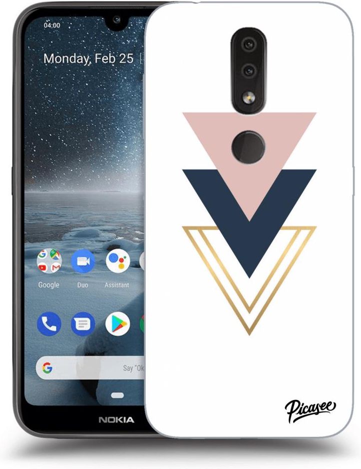 Silikonowe przeźroczyste etui na Nokia 4.2 - Triangles - Etui na ...