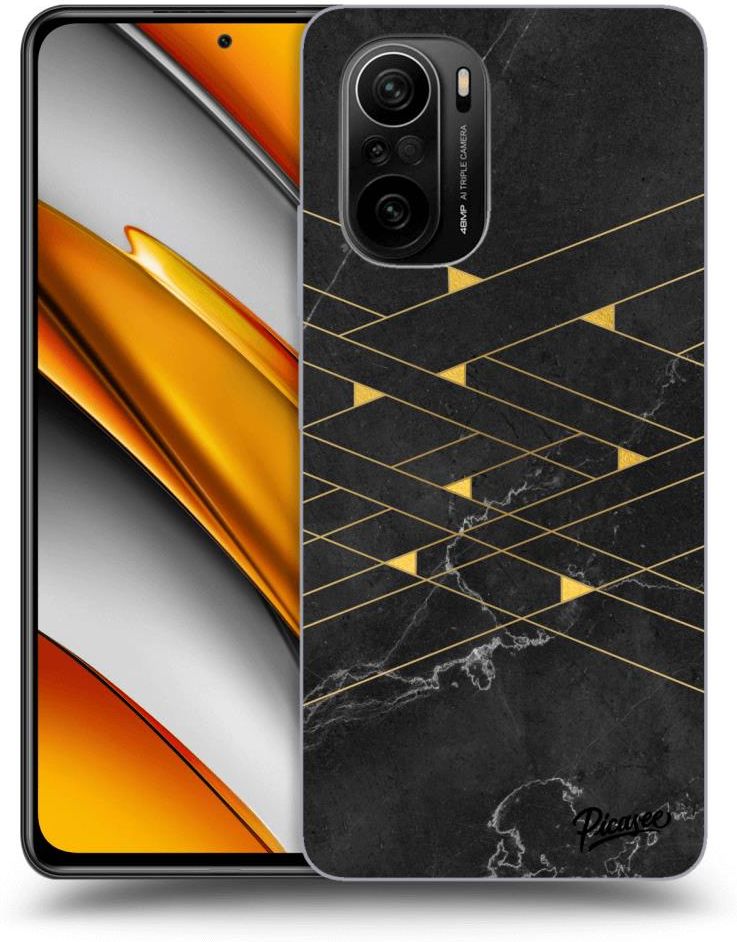 Silikonowe przeźroczyste etui na Xiaomi Poco F3 - Gold Minimal - Etui ...