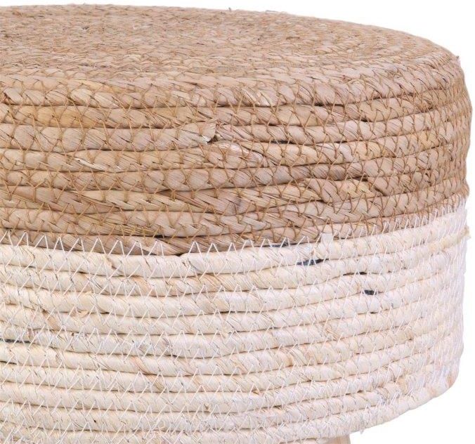 Fernity Stołek Skandynawski Pufa Boho Trawa Morska Bolsa Naturalny ...