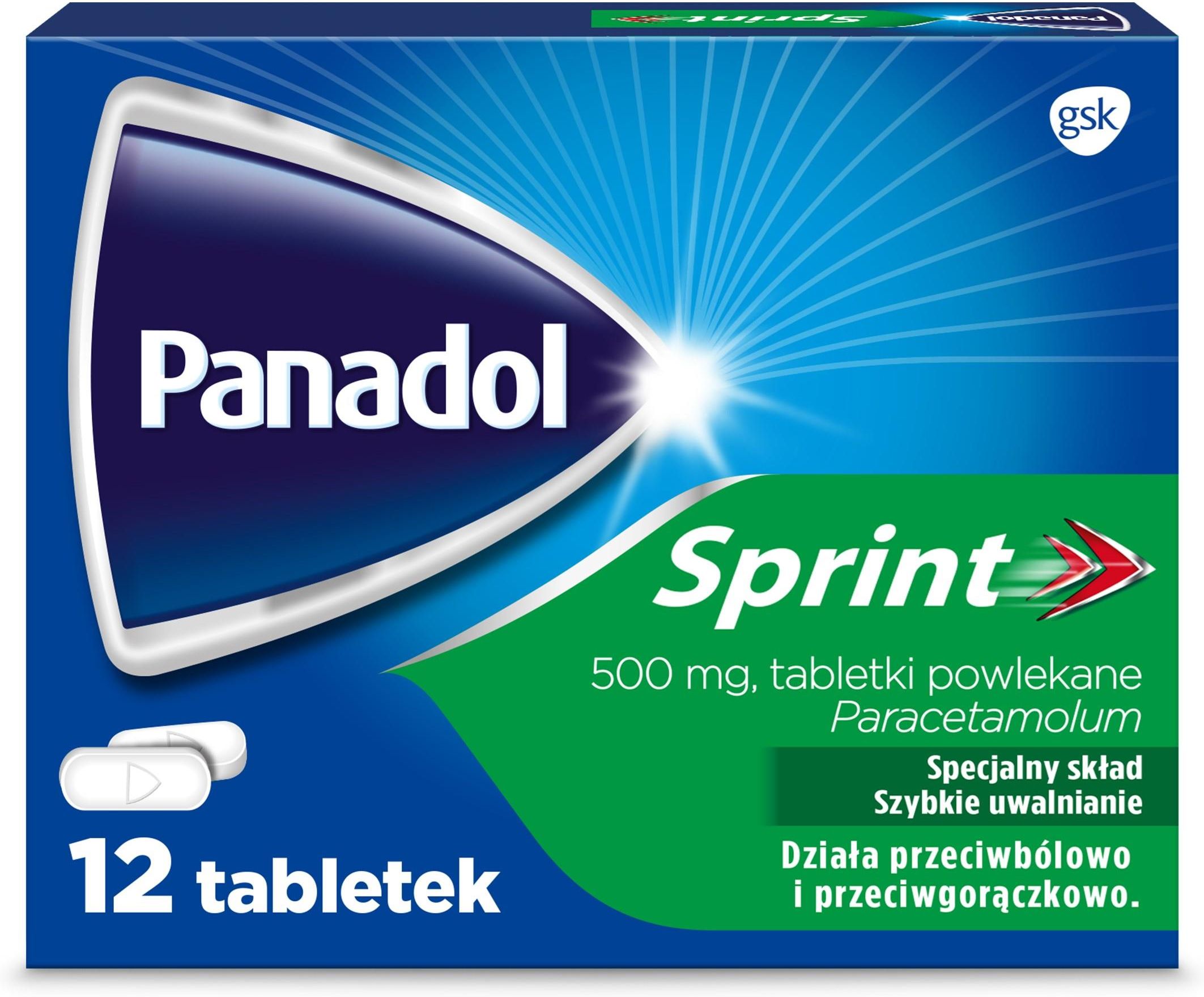 Leki przeciwbólowe Panadol Sprint 500g 12 tabletek - Opinie i ceny na ...