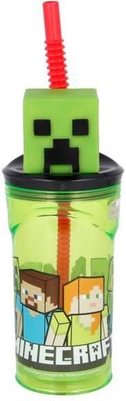 Minecraft Butelka Plastikowa 3D Z Rurką 360Ml - - Ceny i opinie - Ceneo.pl