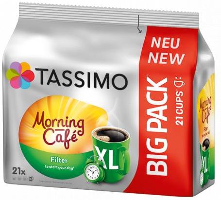 Kapsułki do ekspresów TASSIMO Kawa MORNING CAFE XL FILTER 21 kapsułek ...