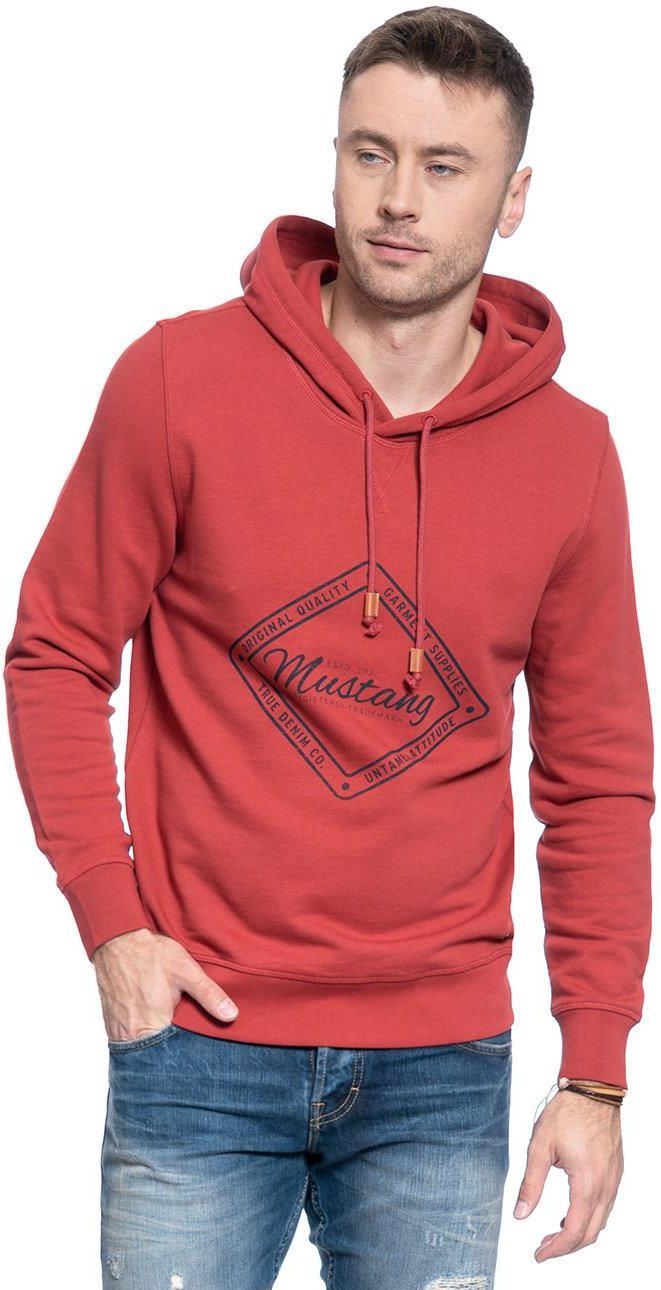 Mustang Bluza Męska Printed Hoodie Garnet 1006368 7146 - Ceny i opinie ...