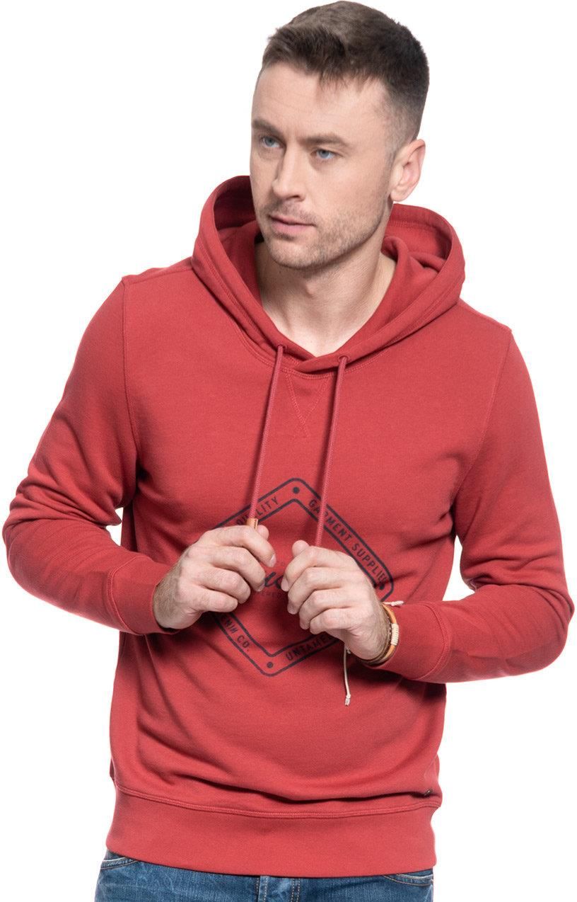 Mustang Bluza Męska Printed Hoodie Garnet 1006368 7146 - Ceny i opinie ...
