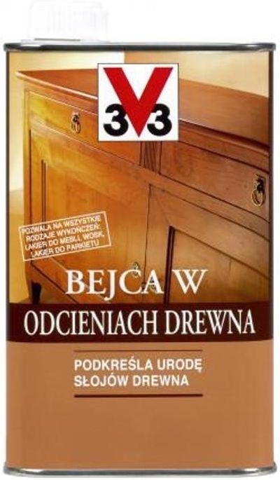 V33 Bejca do drewna ciemny dąb 0.5l - Opinie i ceny na Ceneo.pl