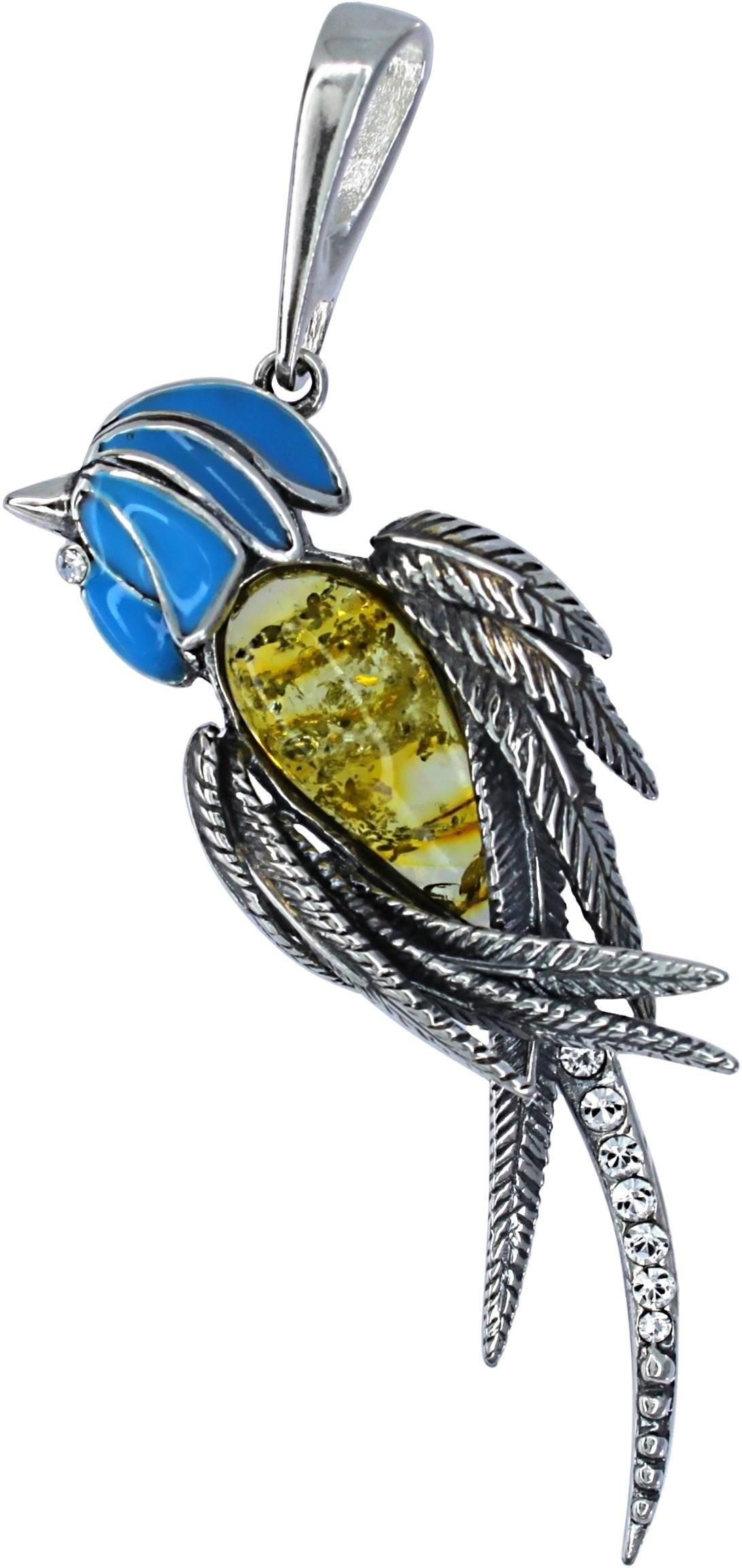 Amber Art Gutowski SREBRNY WISIOREK PAPUGA Z BURSZTYNEM 1142525 - Ceny ...