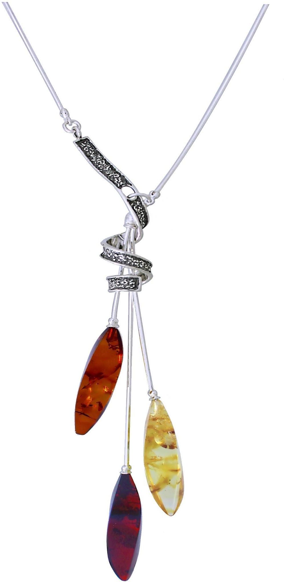 Amber Art Gutowski SREBRNA KOLIA ZAKRECONA Z BURSZTYNEM 5085726 - Ceny ...
