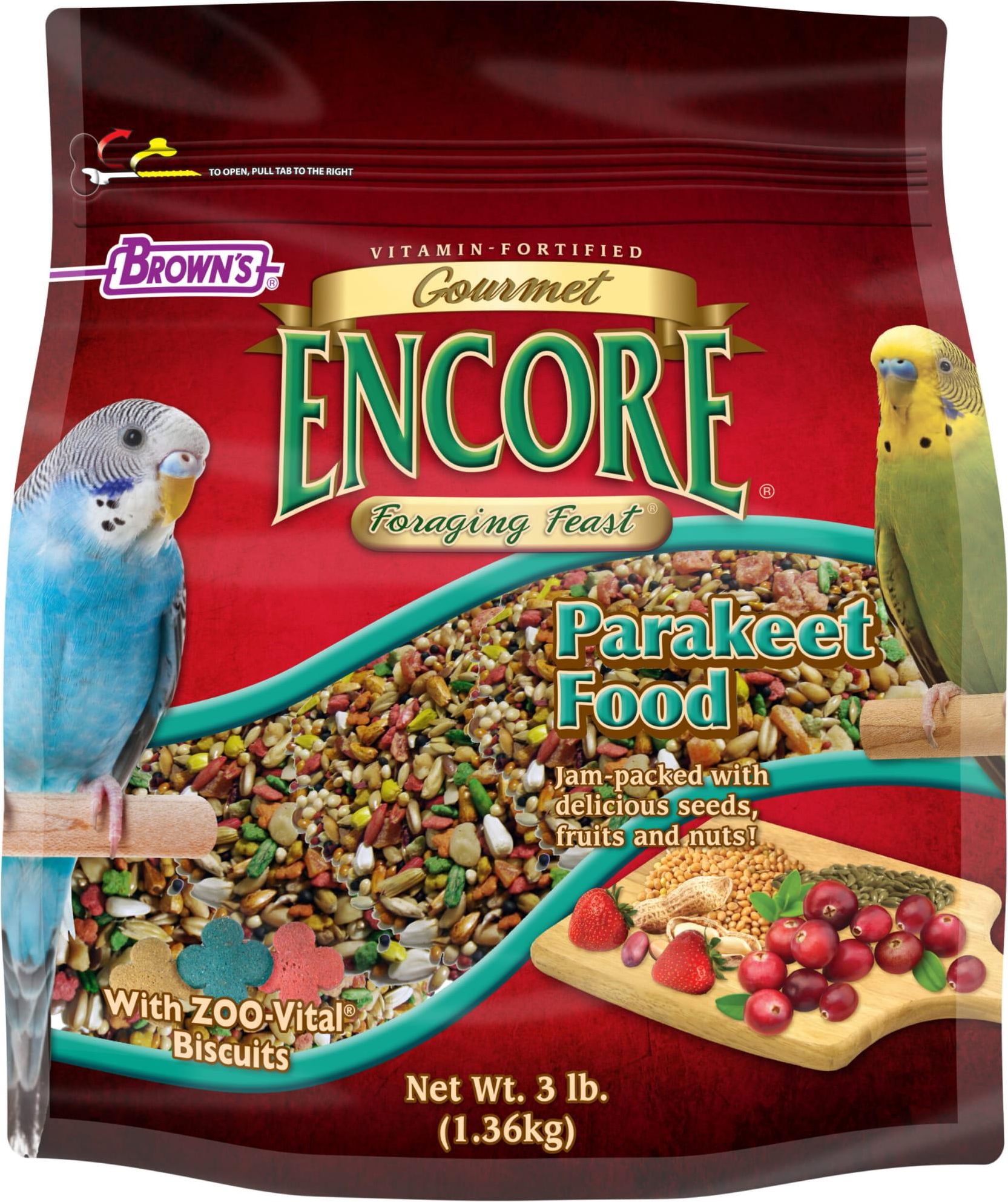 Brown'S Encore Gourmet Foraging Feast Parakeet Food Pokarm Klasy ...