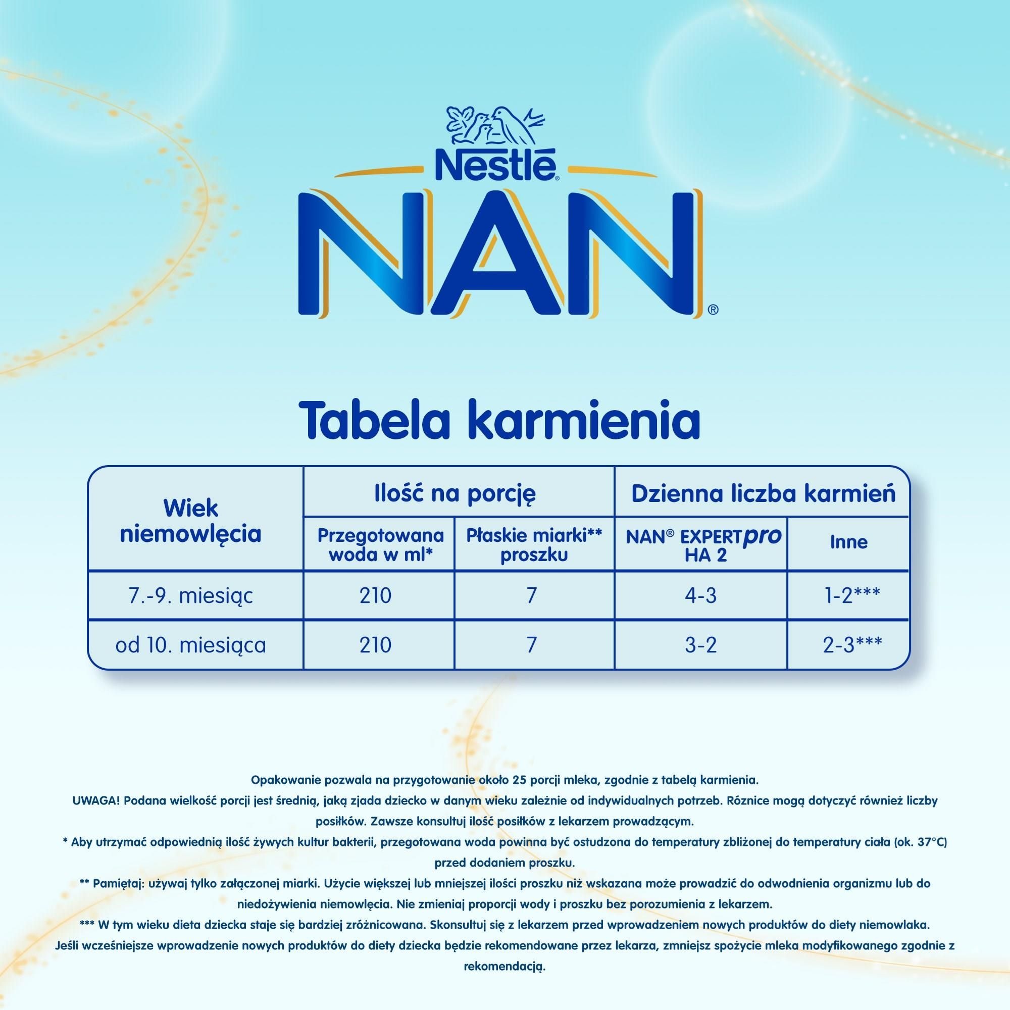NESTLE NAN EXPERT PRO HA 2 Mleko Modyfikowane dla niemowląt powyżej 6 ...