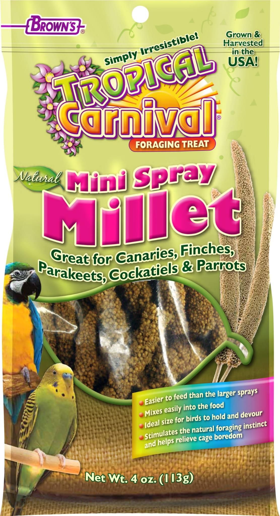 Brown'S Tropical Carnival Natural Mini Spray Millet Proso Dla ...