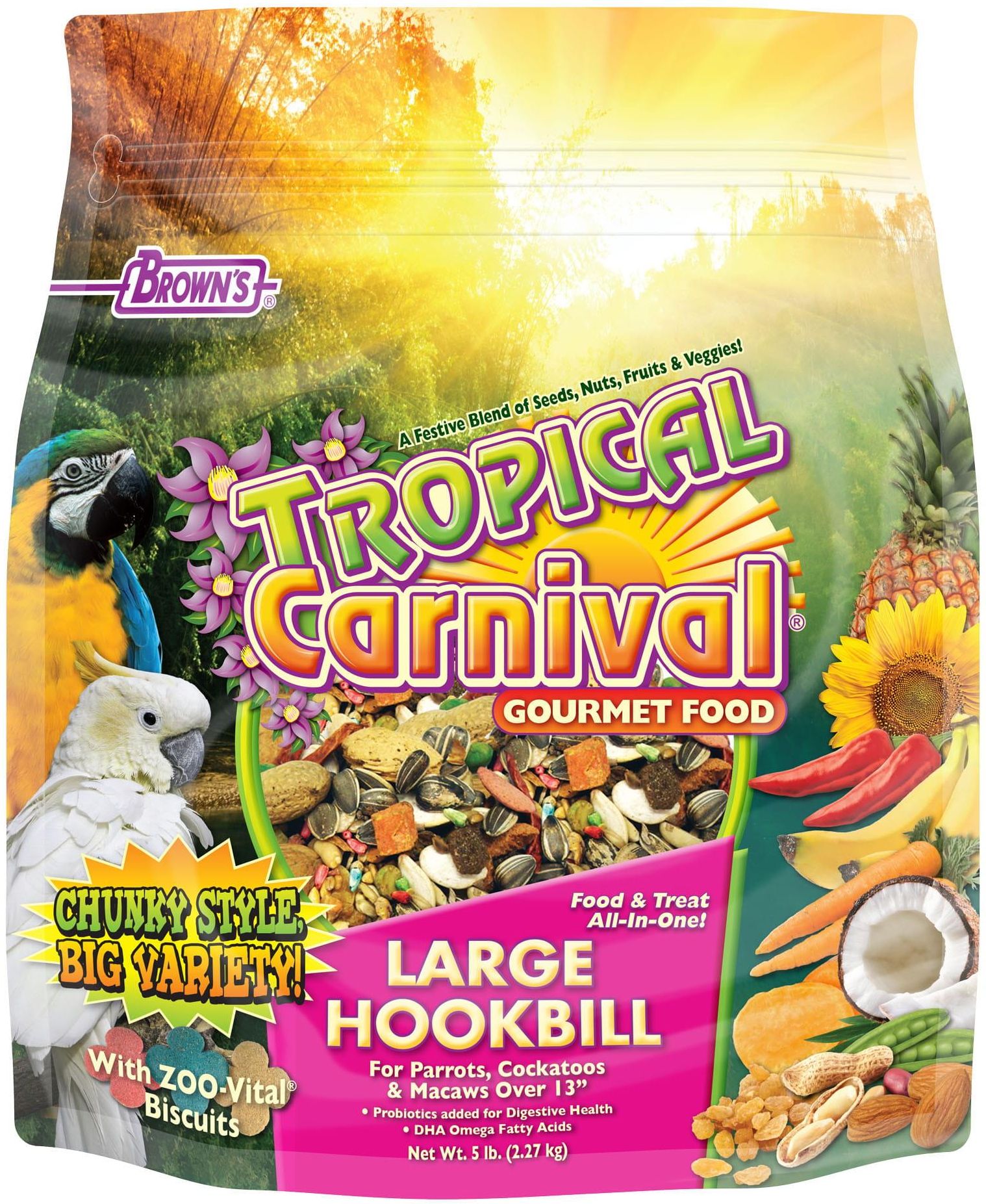 Brown'S Tropical Carnival Gourmet Large Hookbill Food All In One ...
