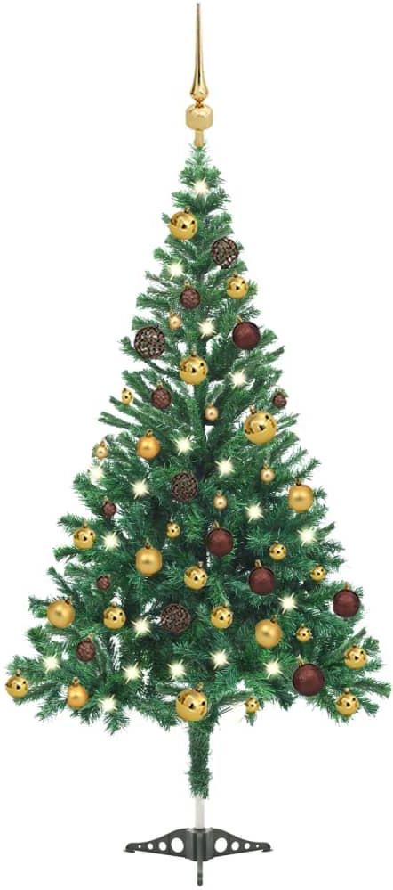 Vidaxl Sztuczna Choinka Z Lampkami Led I Bombkami 120 Cm 230 Gałązek ...