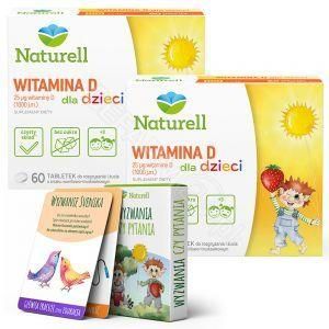 Naturell Witamina D dla dzieci 2 x 60 tabl + Karty kids - Opinie i ceny ...