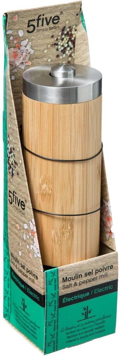 5Five Simple Smart Młynek Elektryczny Do Soli I Pieprzu Bambus - Opinie ...