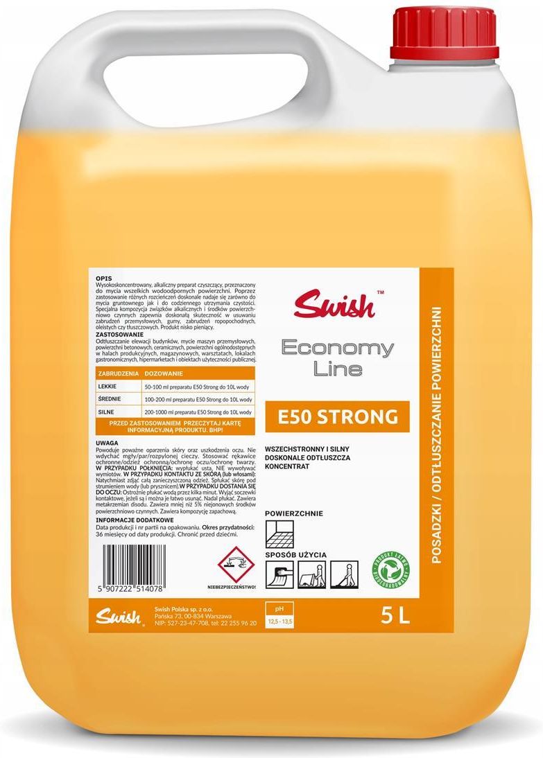 Swish E 50 Uniwersalny Płyn Odtłuszczający 5L - Opinie i atrakcyjne ...