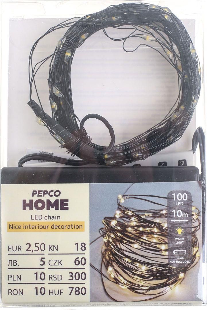Pepco Lampki Choinkowe Led Na Baterie Białe Ciepłe 100Szt. (31685102 ...