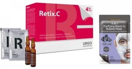 Urgo Aesthetics Retix C Retinol 4% 1 Zabieg 2Ml+5G + Skinlite Węgiel ...