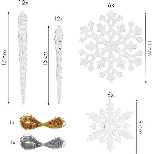 Springos Zawieszka Choinkowa 36szt Akrylowa Świąteczna Ozdoba Soperl ...