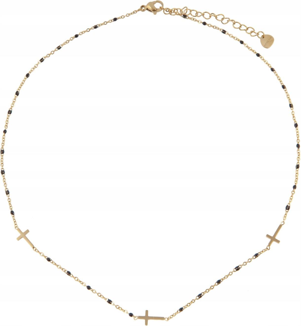 VEZZI NASZYJNIK , STAL, KRZYŻYKI, CZARNY, ZŁOTY - Ceny i opinie - Ceneo.pl