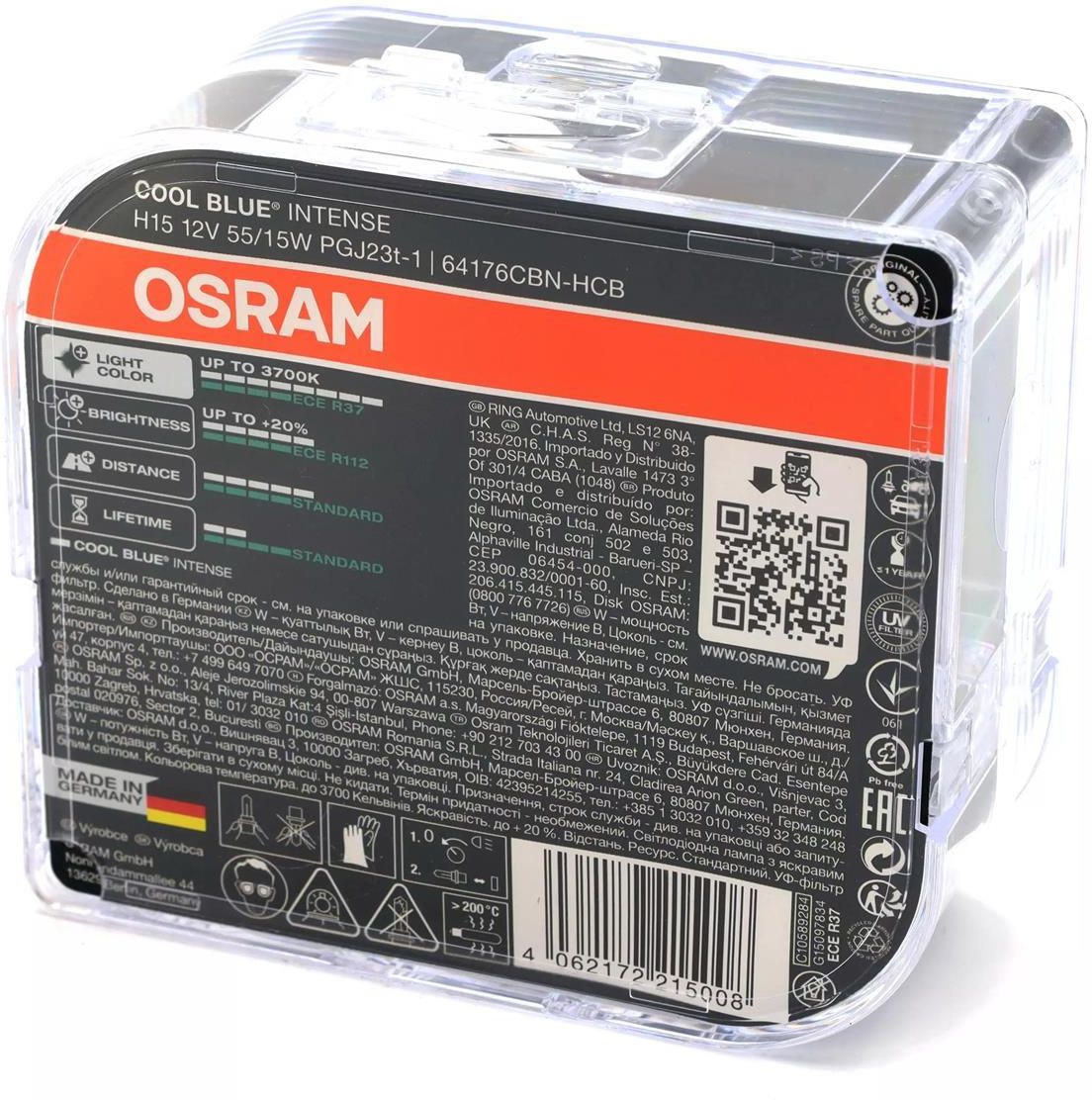 Osram Żarówki H15 12V Cool Blue Intense Nextgen 2 Sztuki 64176Cbn Hcb ...