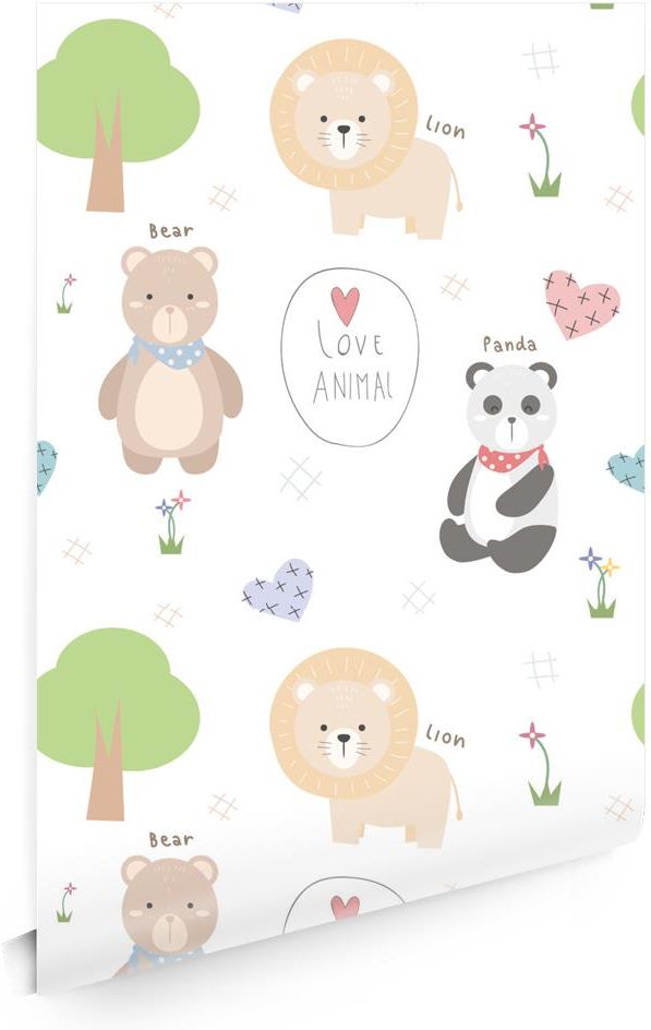 Printedwall Tapeta Zwierzątka Lew Panda T0318 - Opinie i ceny na Ceneo.pl