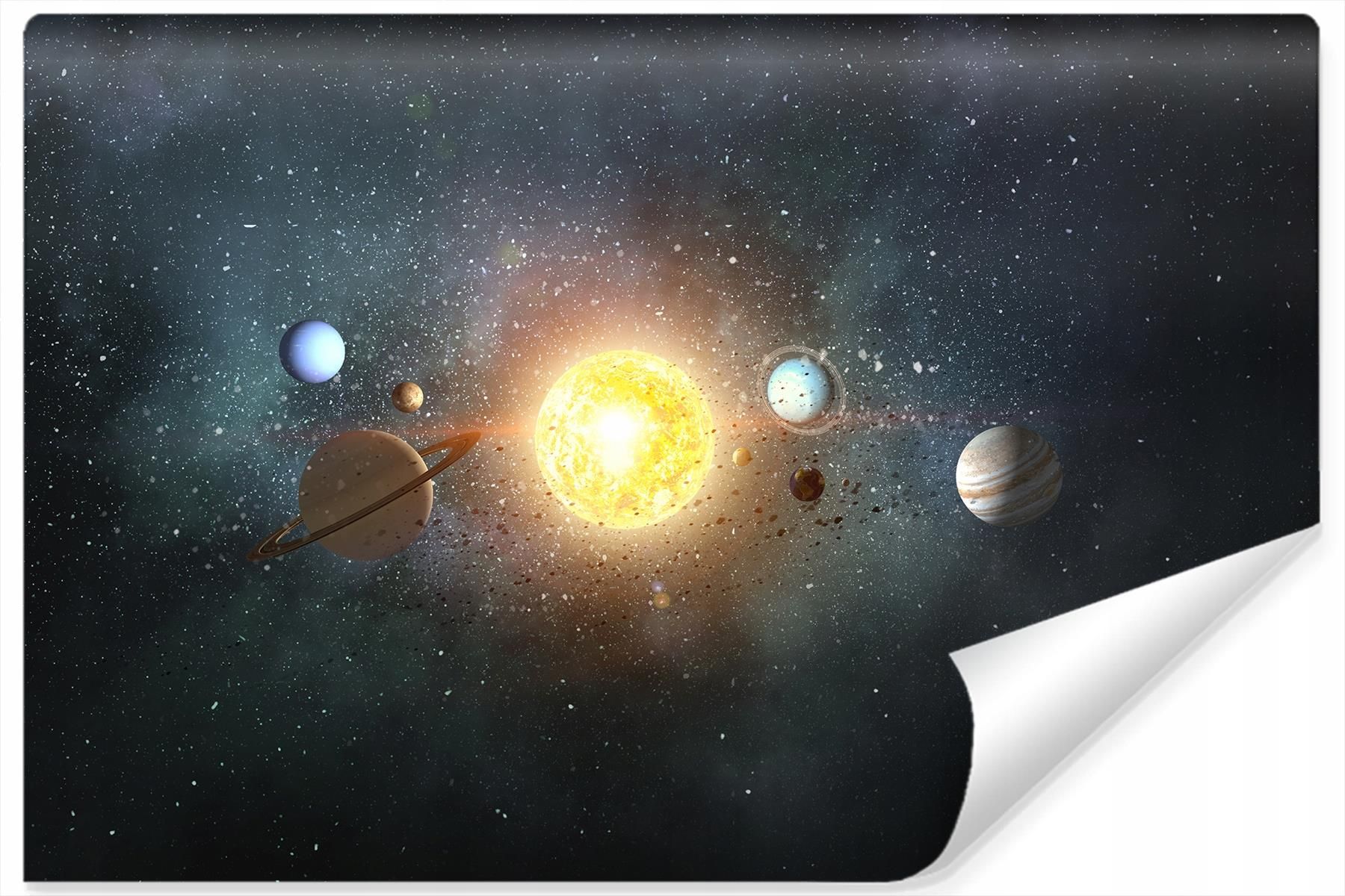 Muralo Fototapeta Słońce Planety Gwiazdy Kosmos 360x240 - Opinie i ceny na Ceneo.pl