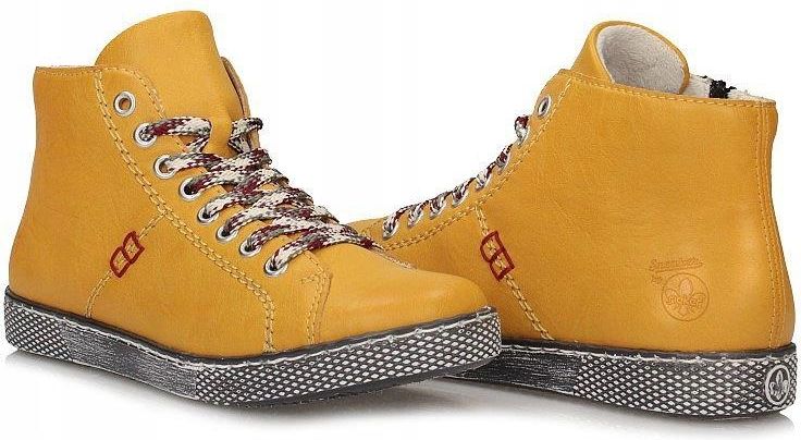 Rieker Botki Z1210-68 Żółty - Ceny i opinie - Ceneo.pl