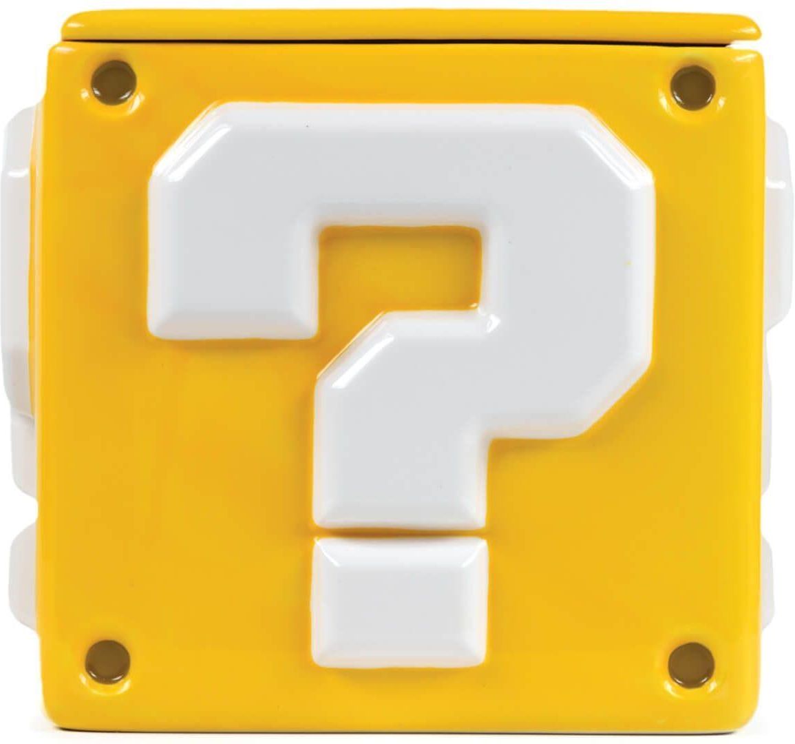 Super Mario Question Mark Block - pojemnik z pokrywką 15,9x15,9x14,3 cm ...