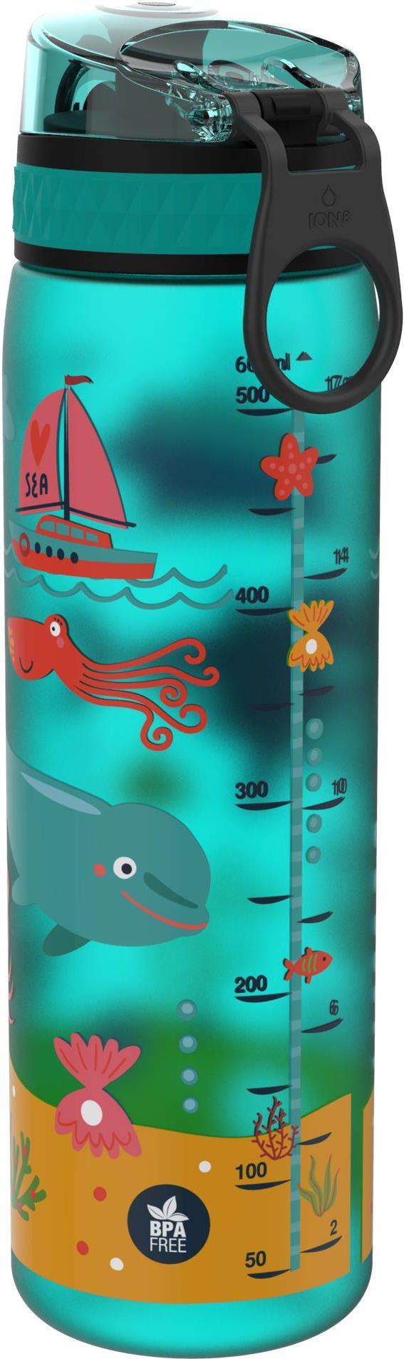 Ion8® - Wąska butelka na napoje, Sealife, 500ml, efekt oszronienia ...