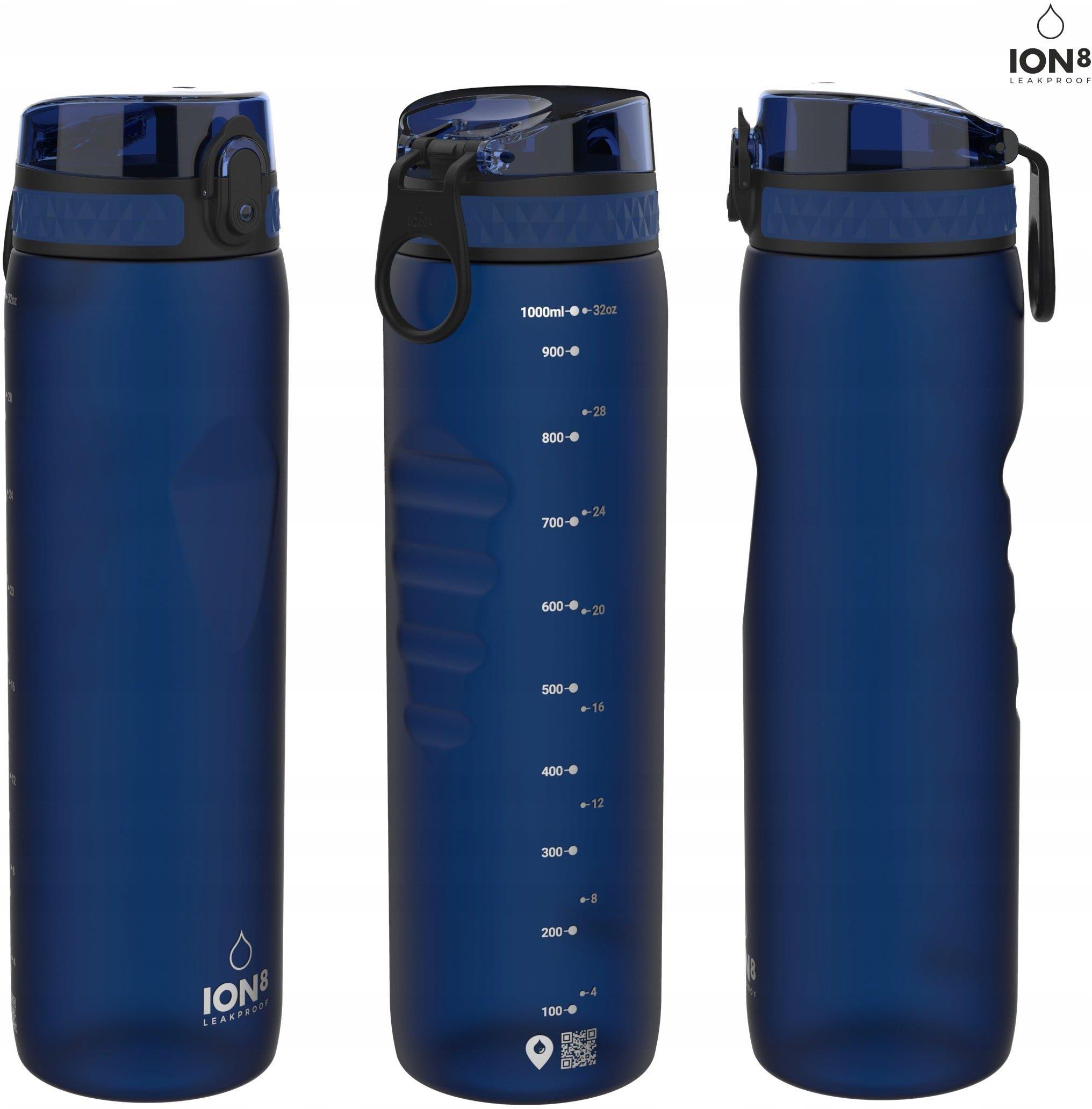 ION8® – Bidon, 1 Litrowy, Shaker 1100ml, efekt oszronienia, Ftalan Free ...