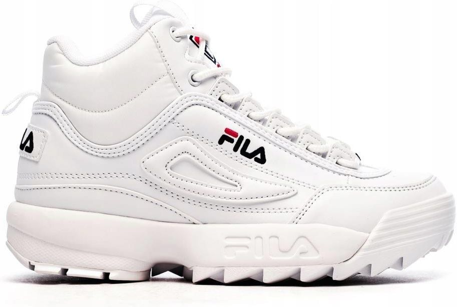 Buty Białe Fila Disruptor Mid Wmn 1011408-1FG - Ceny i opinie - Ceneo.pl
