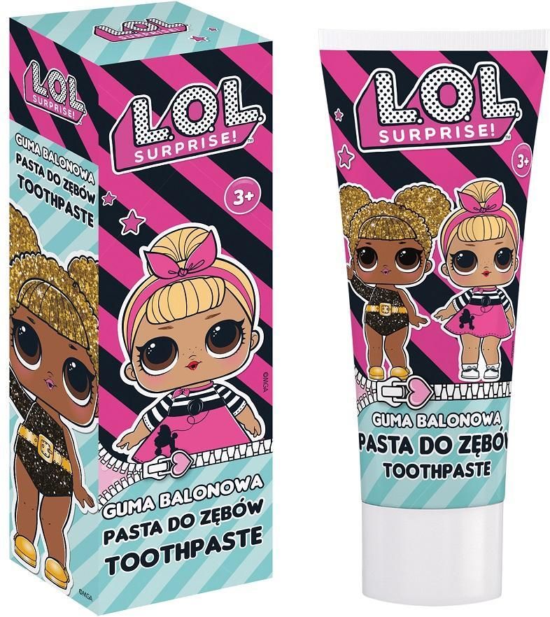 LOL Surprise Toothpaste 3+ Pasta Do Zębów Dla Dzieci Guma Balonowa 75Ml ...
