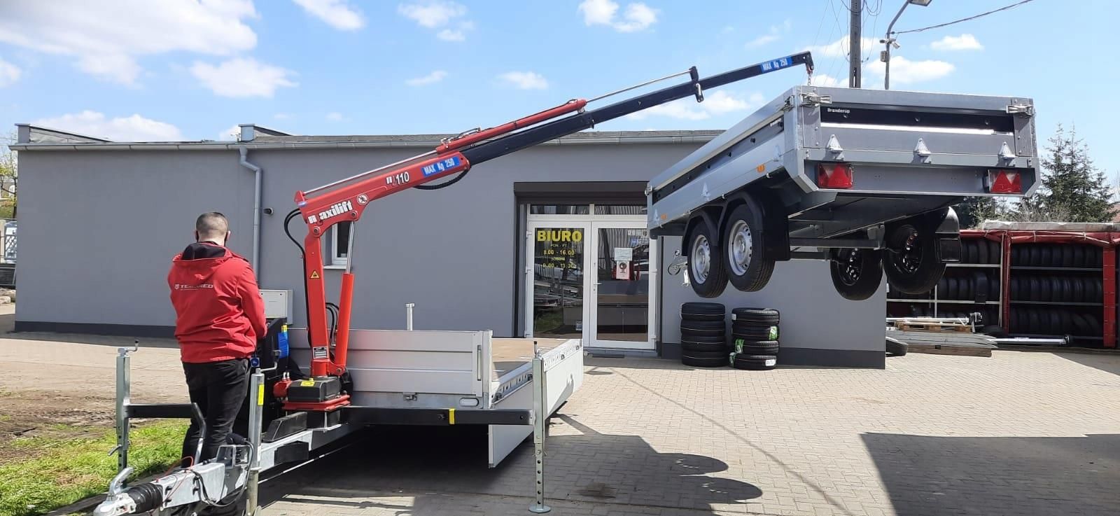 PRZYCZEPA PLATFORMA Z DŻWIGIEM HDS MAXILIFT 110 - Opinie i ceny na Ceneo.pl